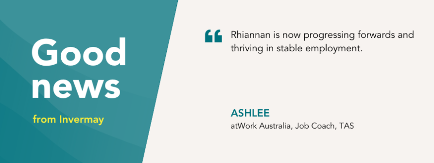 Support at her lowest point helps Rhiannan to progress forwards ...