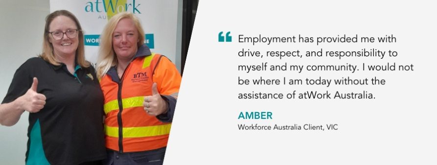 Employment gives Amber purpose and a drive to succeed - atWork Australia